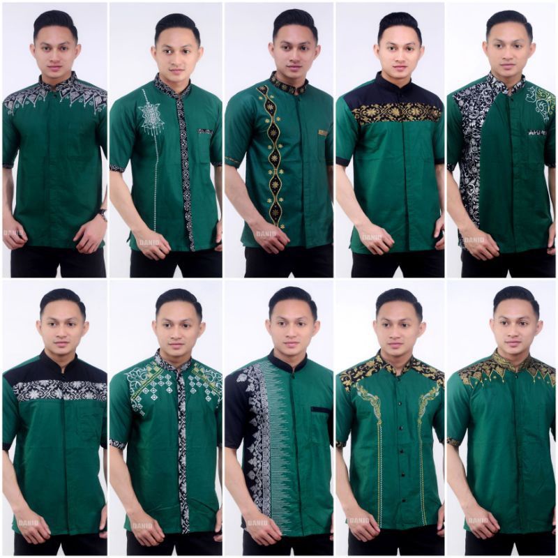 Jual baju koko terbaru / hemko / koko lengan pendek / koko batik warna ...