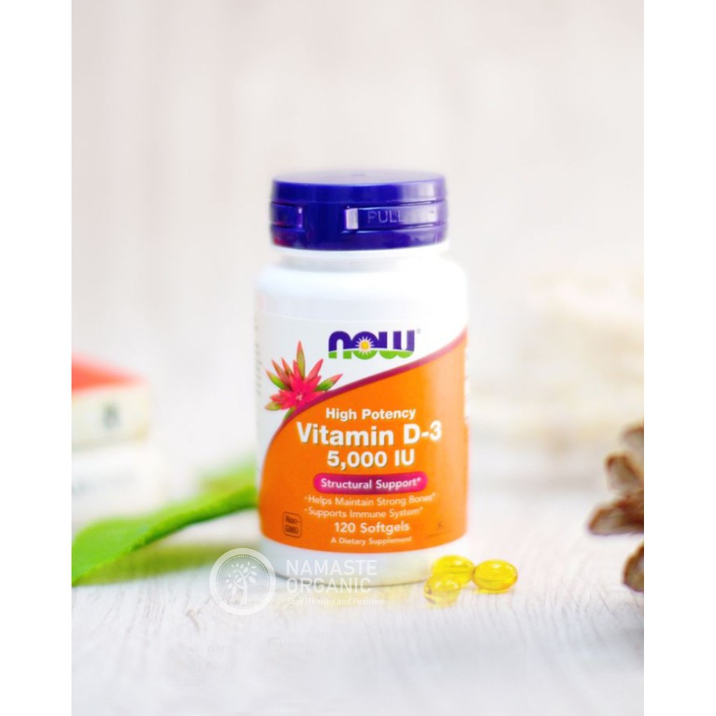 Jual NOW FOODS VITAMIN D3 5000 IU - 120 SOFTGELS | Shopee Indonesia