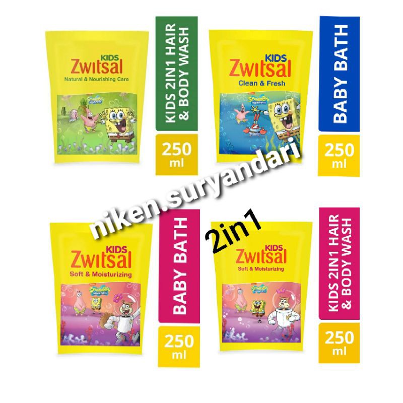Jual Exp Date 2025 Zwitsal Kids Bubble Bath Sponge Bob Pink Blue / 2in1 ...
