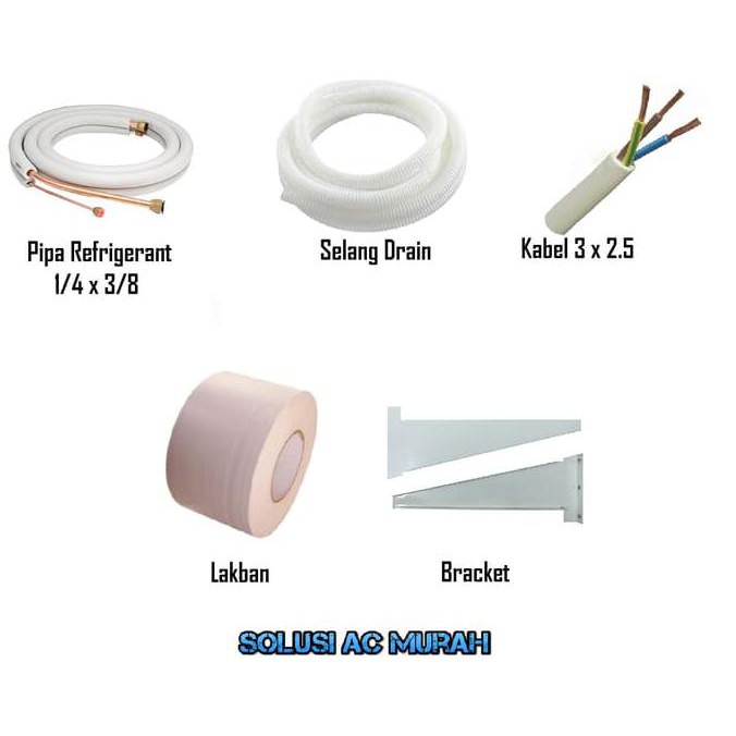 Jual Paket Pasang AC Split 1/2 PK - 1 PK Pipa 3 Meter | Shopee Indonesia