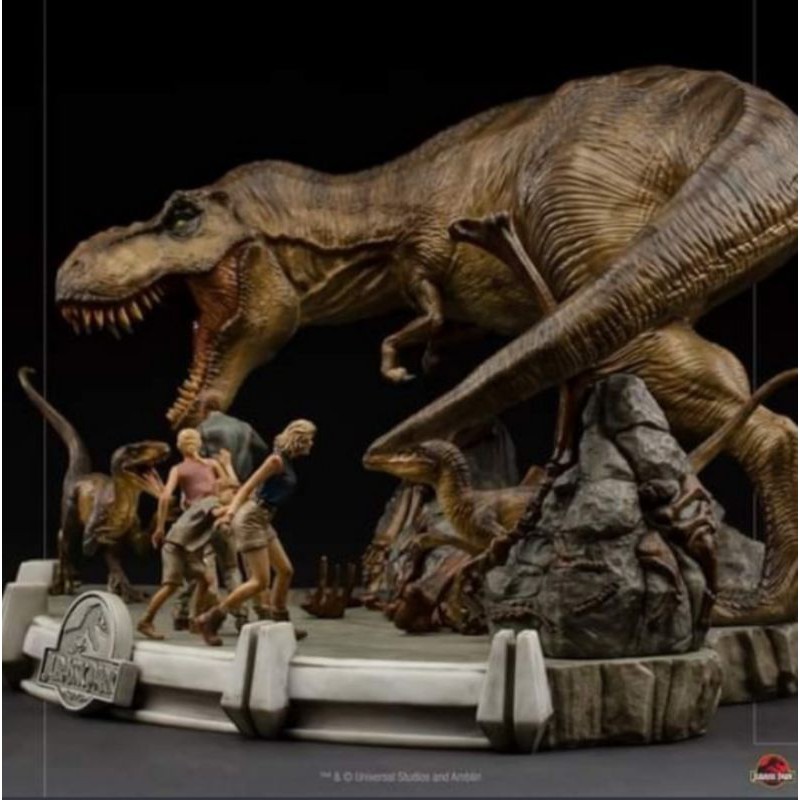 Jual iron studio demi art 1/20 Jurassic Park tyrannosaurus velociraptor | Shopee Indonesia