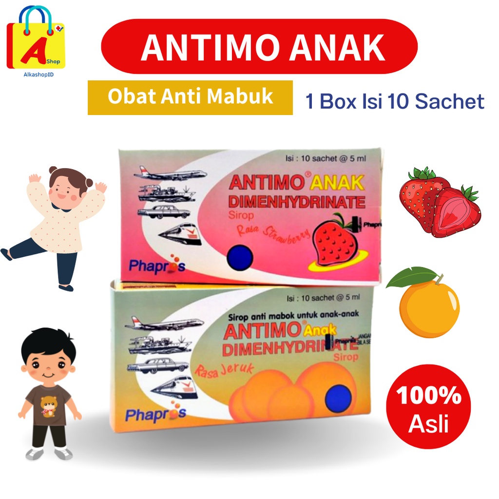 Jual Antimo Anak Obat Anti Mabuk Perjalanan 1 Box Isi 10 Sachet ...
