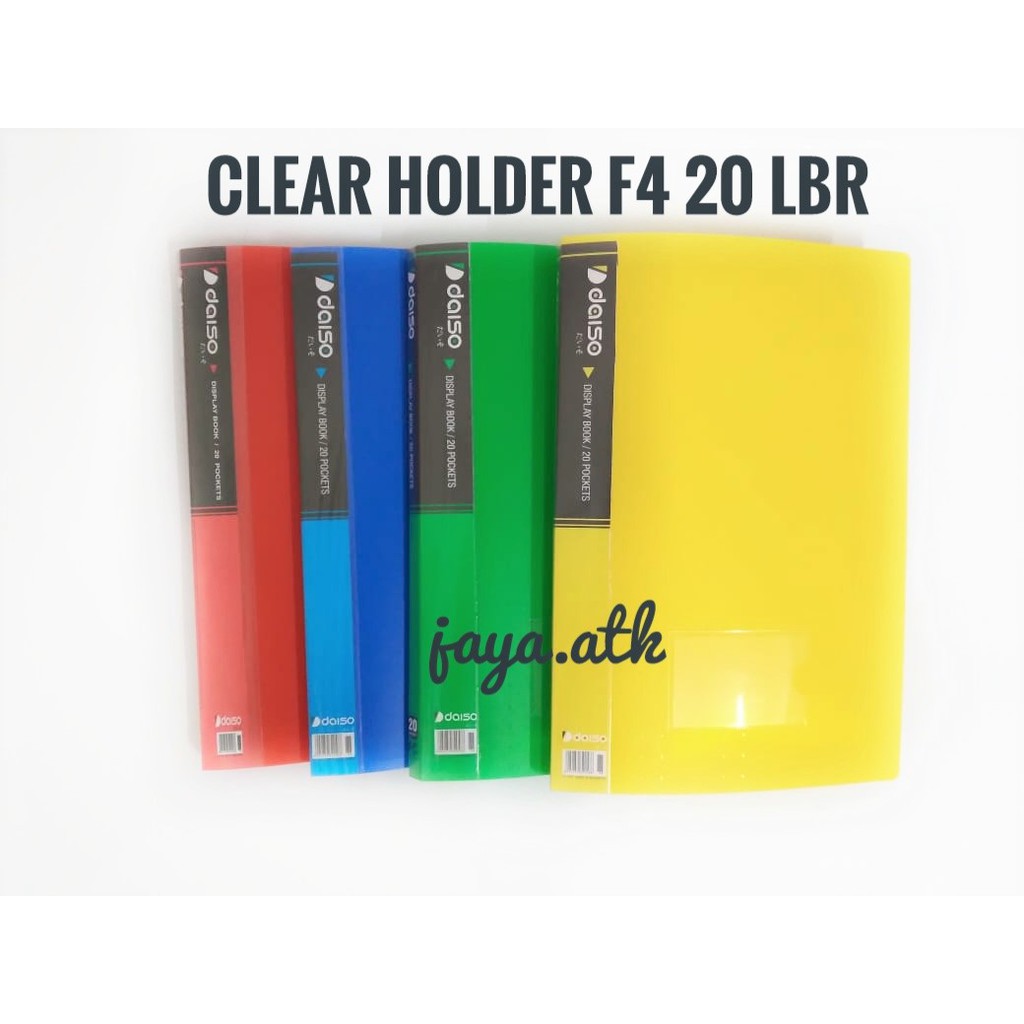 Jual MAP PLASTIK DOKUMEN FOLIO F4 20 LEMBAR CLEAR HOLDER FOLIO F4 ...