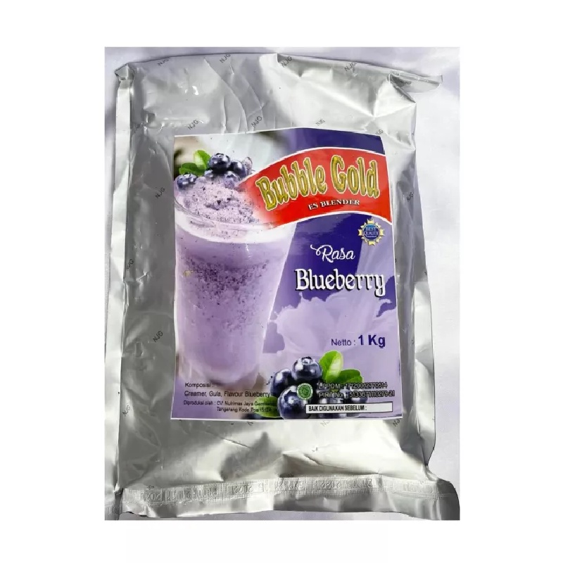 Jual KEMASAN 1KG BUBBLE GOLD BLUEBERRY | SERBUK MINUMAN RASA BLUE BERRY ...