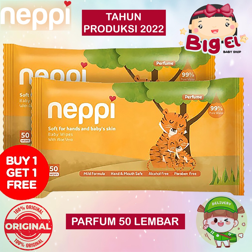 Jual NEPPI BABY WIPES PARFUM 50'S | TISSUE BASAH 50 LEMBAR | BUY 1 GET ...