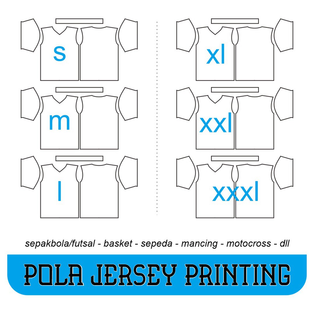 Jual POLA JERSEY PRINTING SUBLIME ( S-M-L-XL-XXL ) | Shopee Indonesia