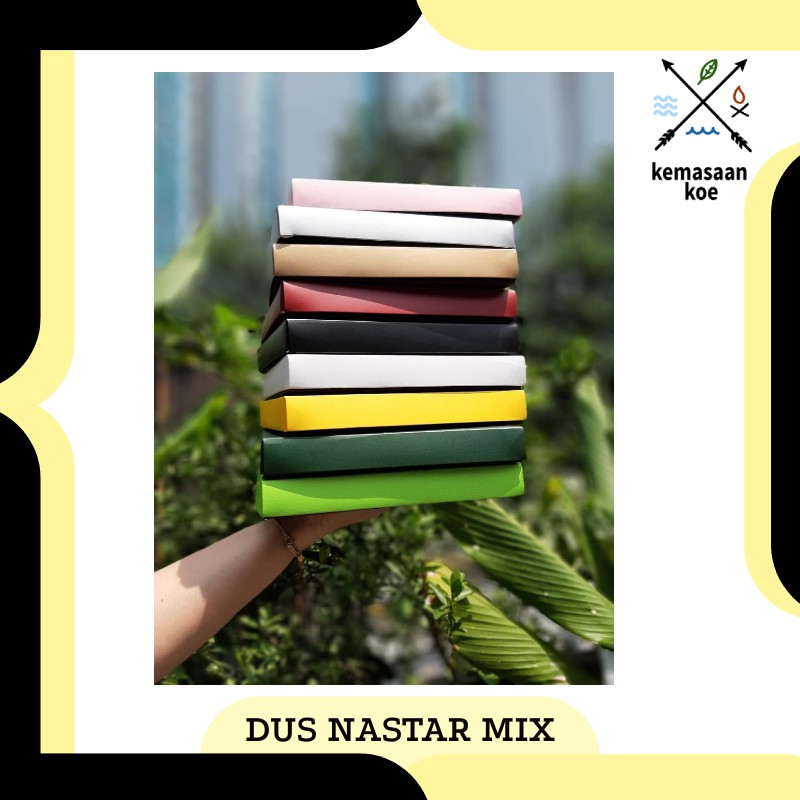 Jual BOX NASTAR MIX WARNA (10 pcs) / BOX PACKAGING / KOTAK KUE / DUS ...