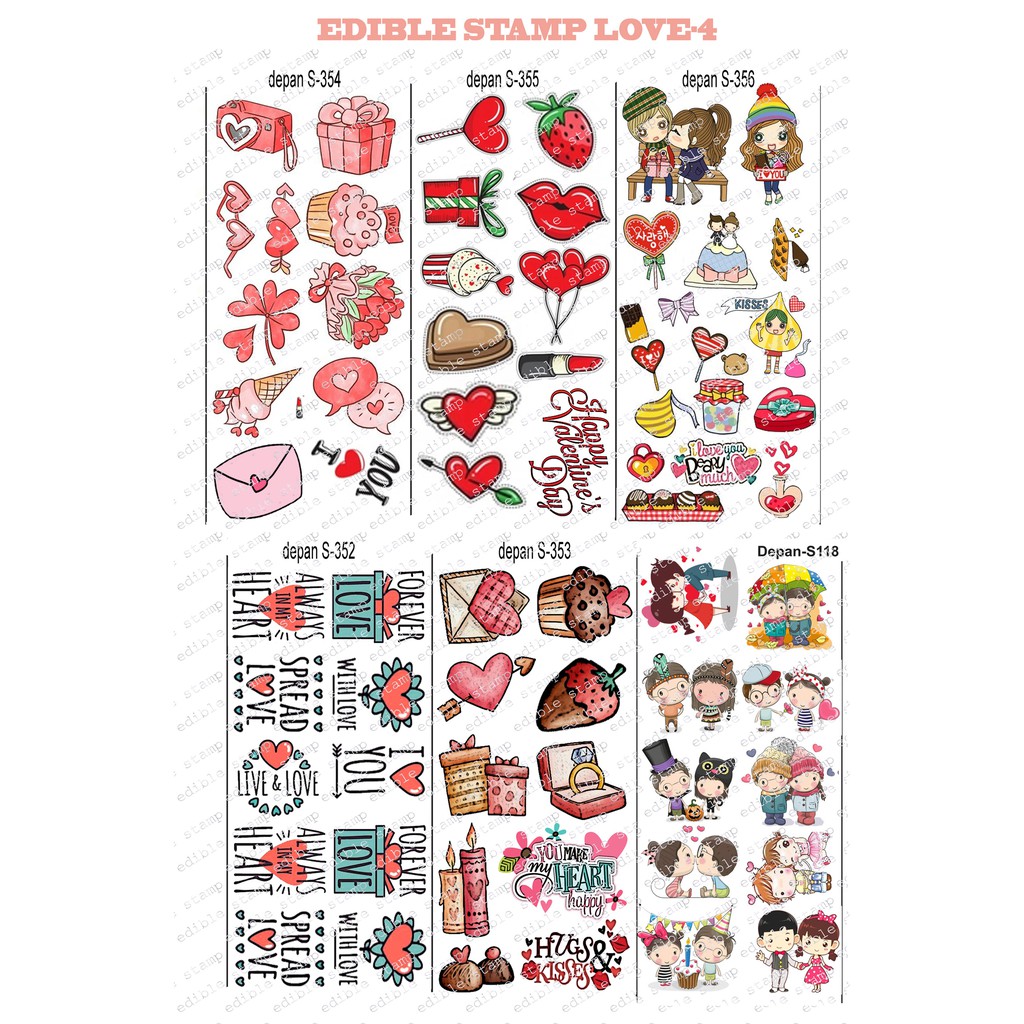 Jual Edible Stamp Stiker Makanan Edible Stiker Edible Image Edible ...