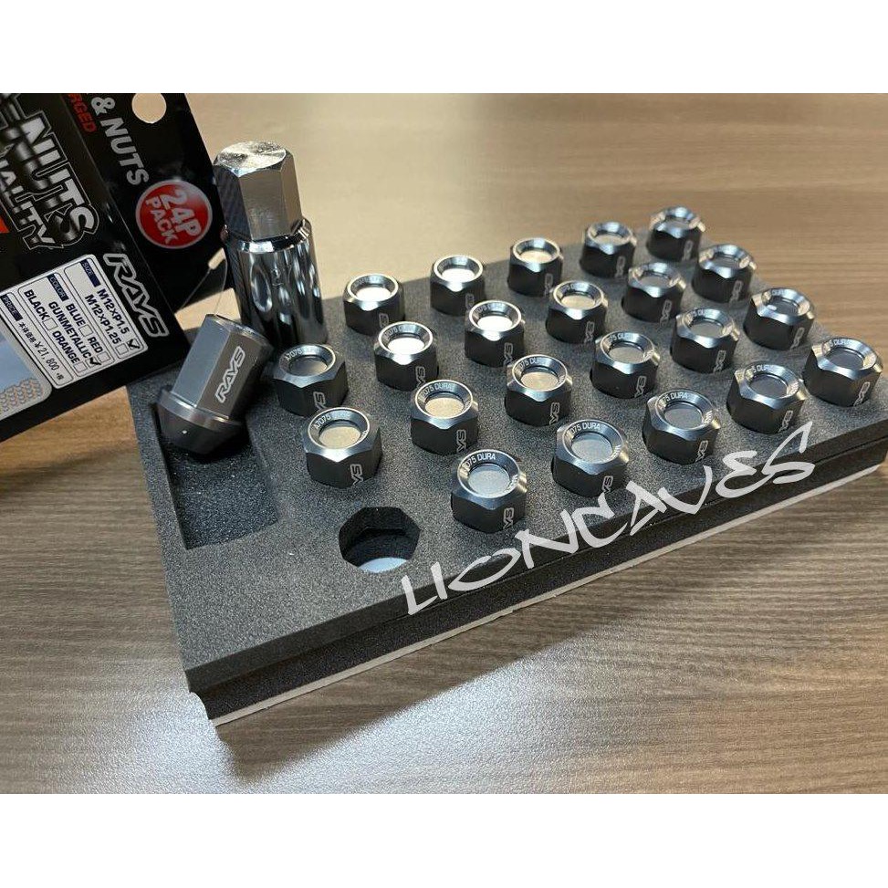 Jual Original Rays L37 Duralumin Lock & Nut Set 6H Baut Roda lugnut Gun ...