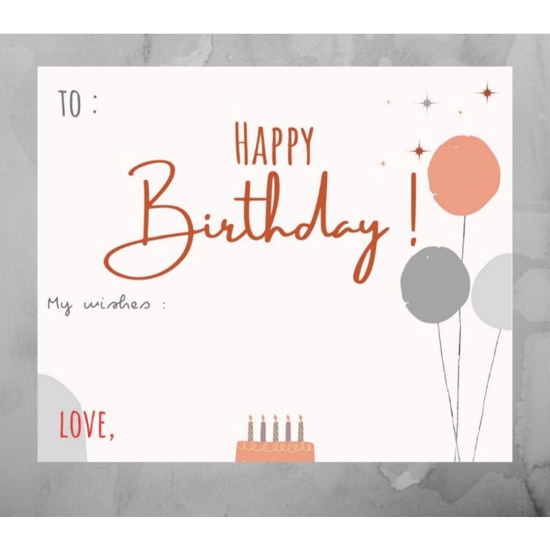 Jual KARTU UCAPAN HBD | KARTU UCAPAN HAPPY BIRTHDAY GREETING CARD GIFT CARD | Shopee Indonesia