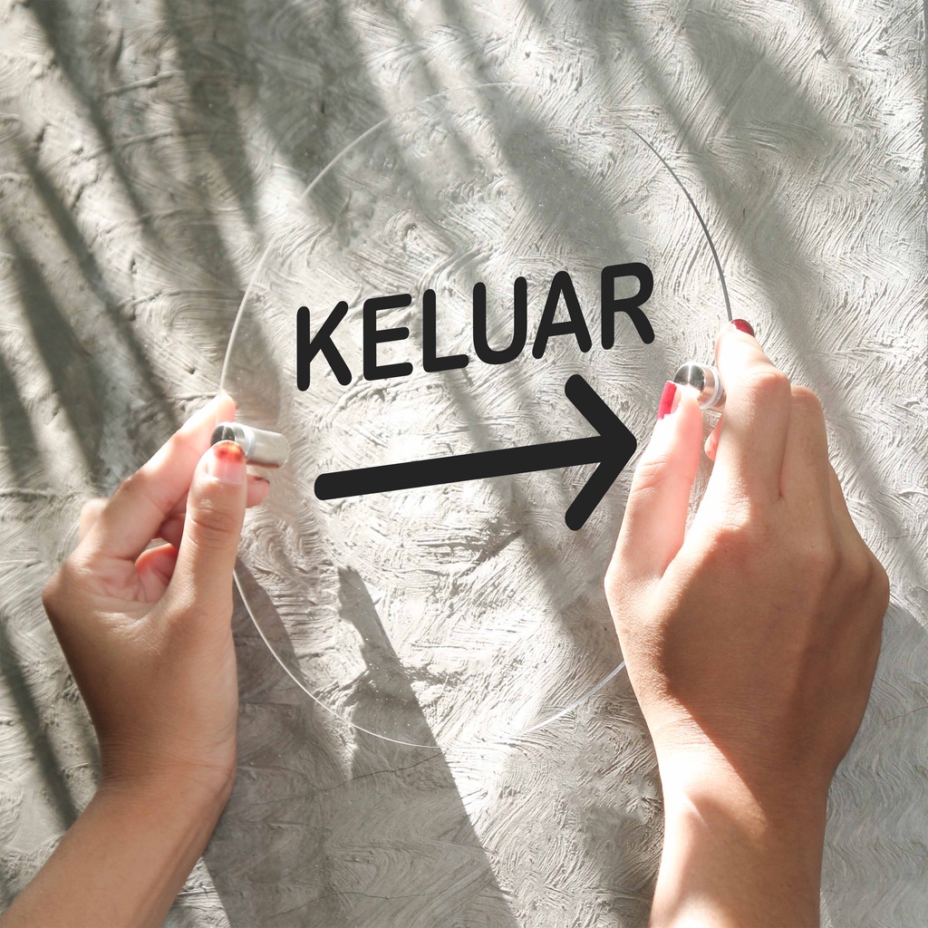 Jual Papan Tanda Akrilik Lingkaran Transparan 20 cm Signage Acrylic Pen ...