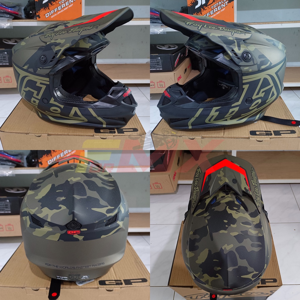 Jual HELM TLD GP OVERLOAD CAMO ARMY HELM TRAIL HELM ENDURO | Shopee ...