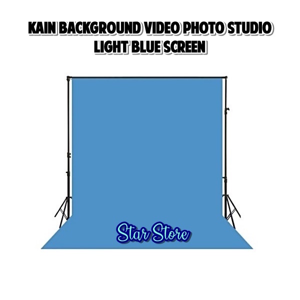 Jual Kain Background L.Blue Screen / Kain Foto Studio Biru Muda Bahan ...
