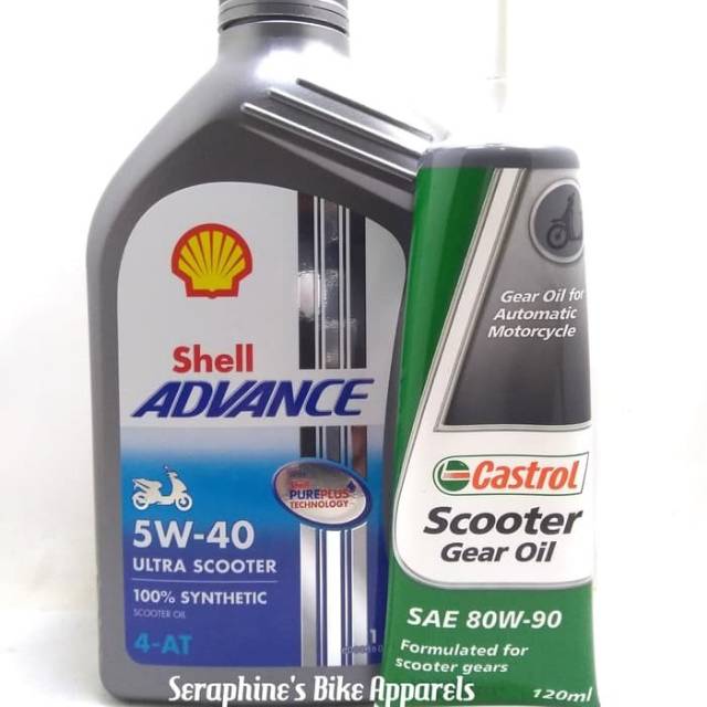 Jual PAKET OLI SHELL ADVANCE ULTRA MATIC 5W40 1L + OLI GEAR GARDAN ...