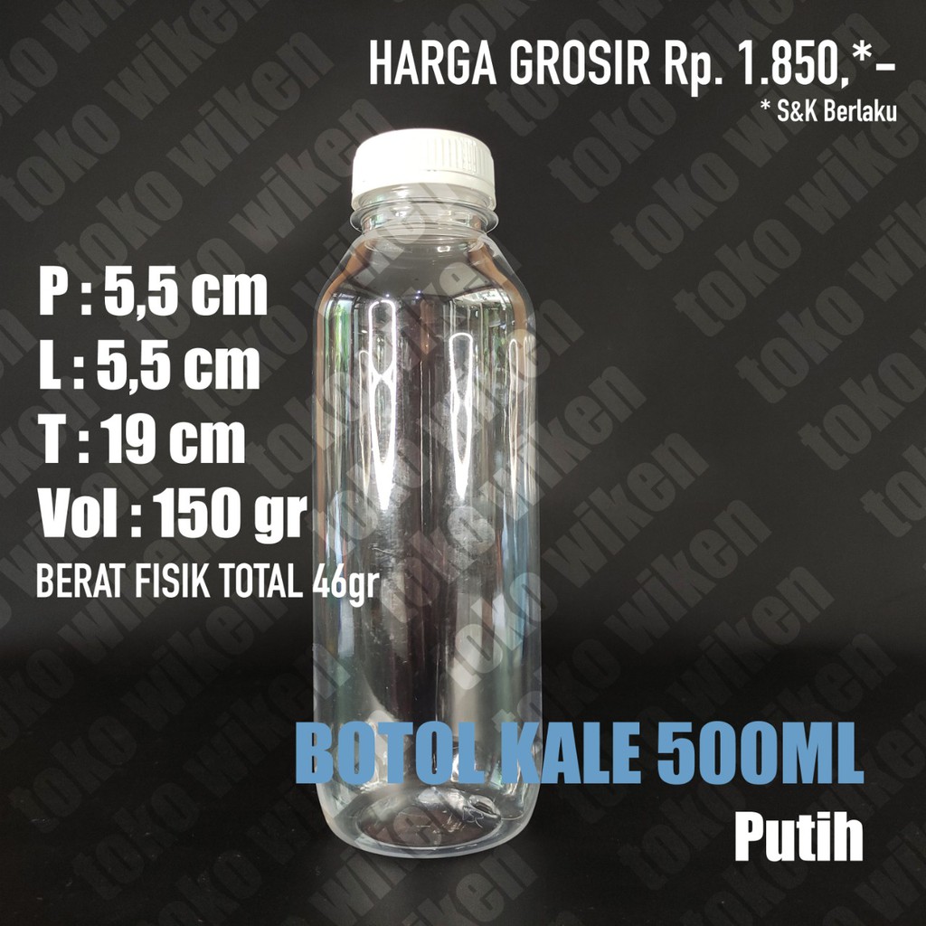 Jual BOTOL 500ML NECK 38 KALE BR BOTOL TEBAL COCOK UNTUK SEMUA ...