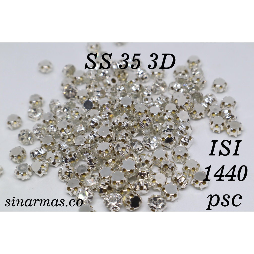Jual Berlian / Diamond cangkang Grade A SS 35 3D isi 1440 Pcs | Shopee ...