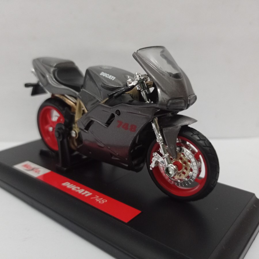 Jual Diecast motor Ducati 748 Maisto skala 1:18 miniatur motor sport ...