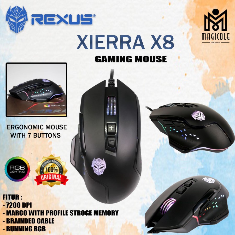 Jual Rexus Mouse Gaming Xierra X8 | Shopee Indonesia