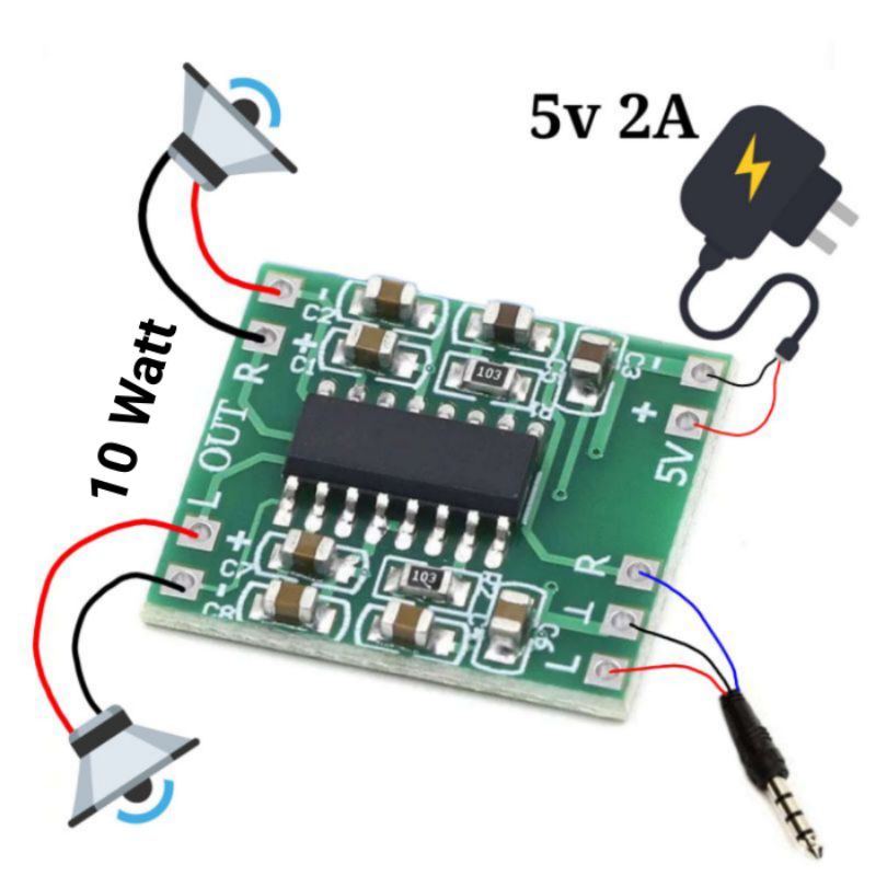 Jual Modul Power 5v Mini Amplifier Stereo 10 Watt | Shopee Indonesia