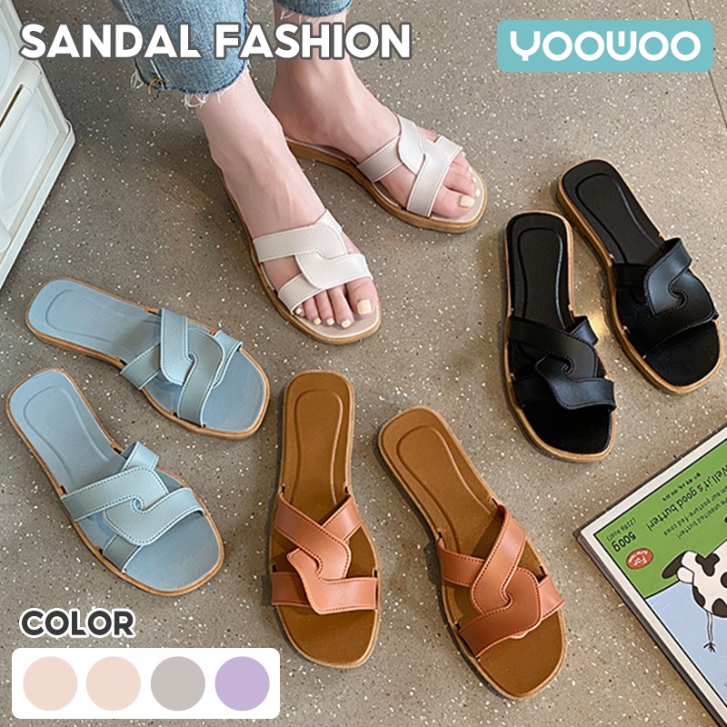 Jual YooWoo sendal slop/sandal rumah / sandal wedges baru /Sandal ...