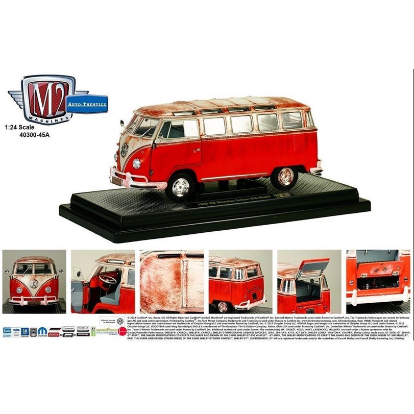 Jual 1/24 VW 1960 Volkswagen Micro Bus Deluxe USA Model Red Dirty ...