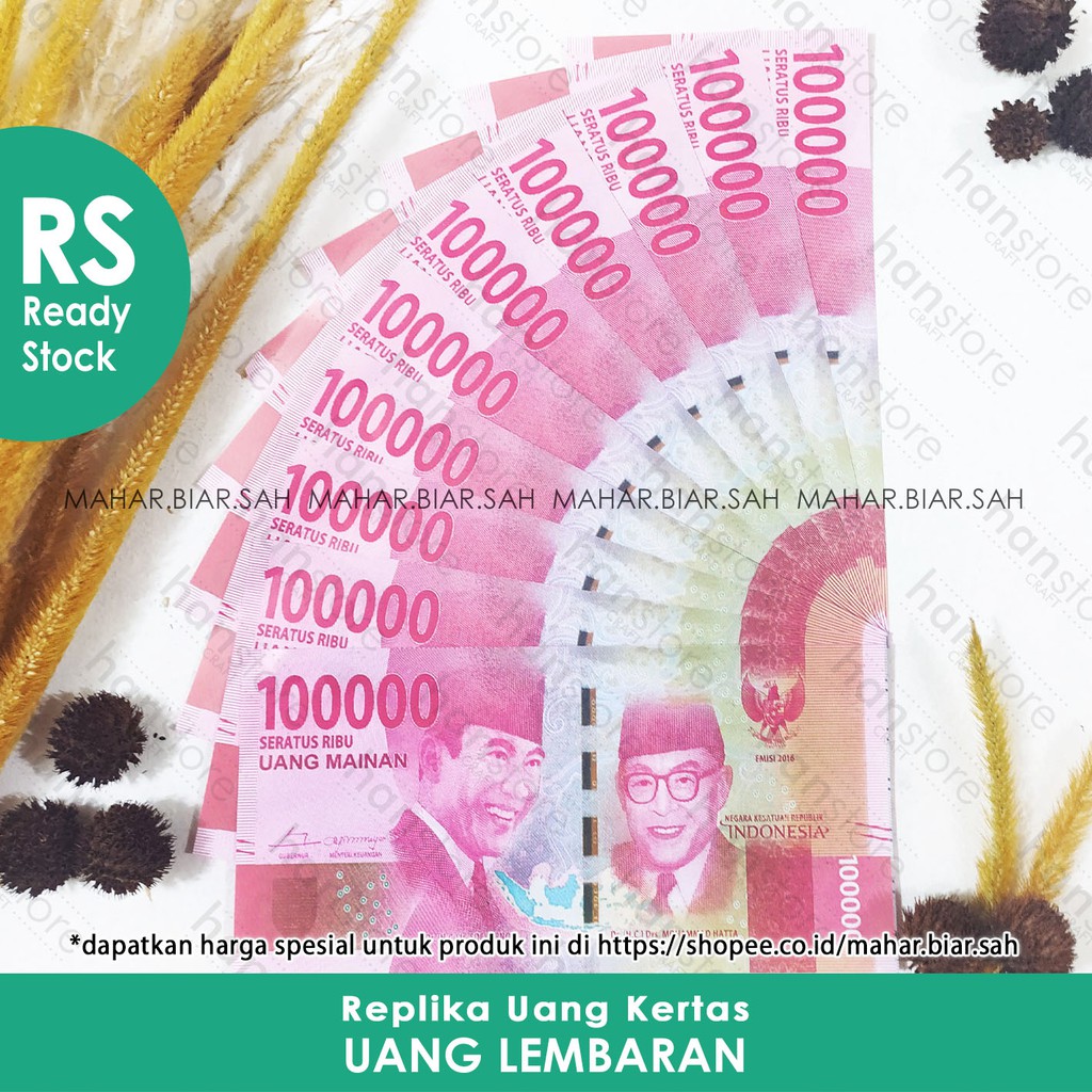Jual RS 10 lembar Replika Uang Kertas Versi / Model Lama Emisi 2016 ...