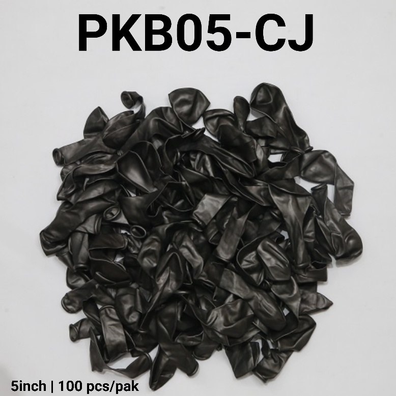 Jual PKB05-CJ Balon latex 5 inch isi 100 chrome tebal mengkilap hitam ...