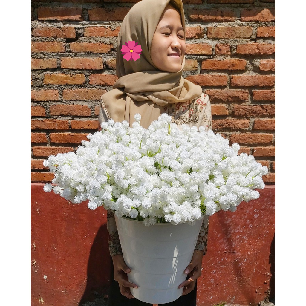 Jual BUNGA SNOW WHITE | Bunga Plastik | baby breath | Shopee Indonesia