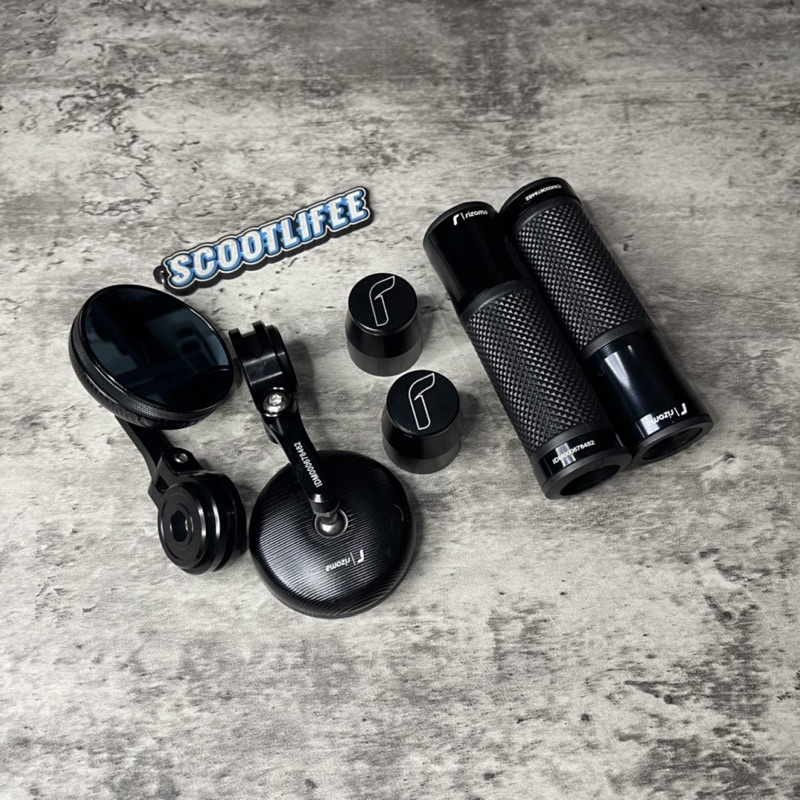 Jual Paket Spion Barend n Grip Rizoma Black For Vespa Sprint S LX ...