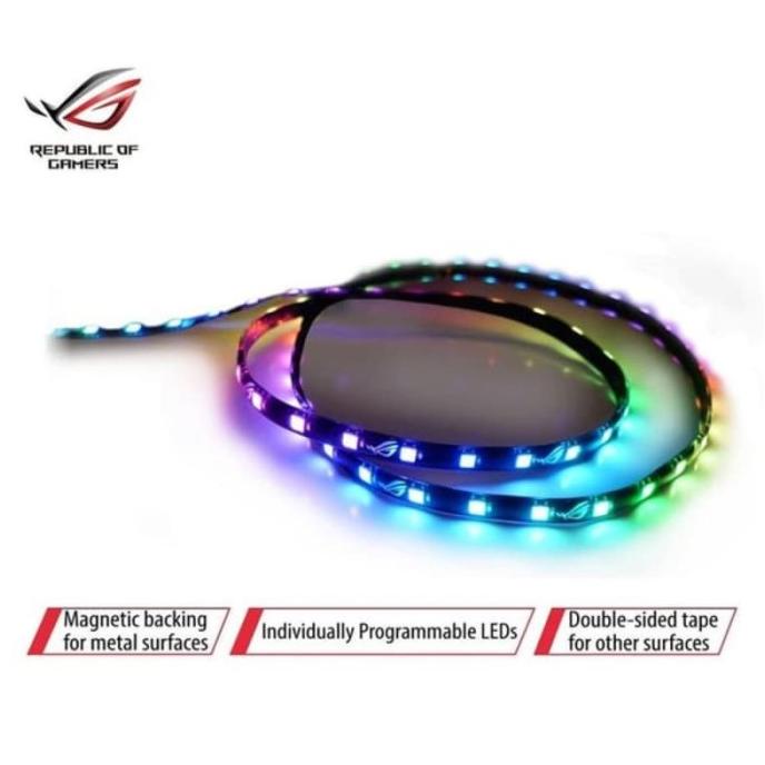 Jual Asus Rog Addressable Rgb 5V Led Strip 60Cm - Aura Sync Compatible ...