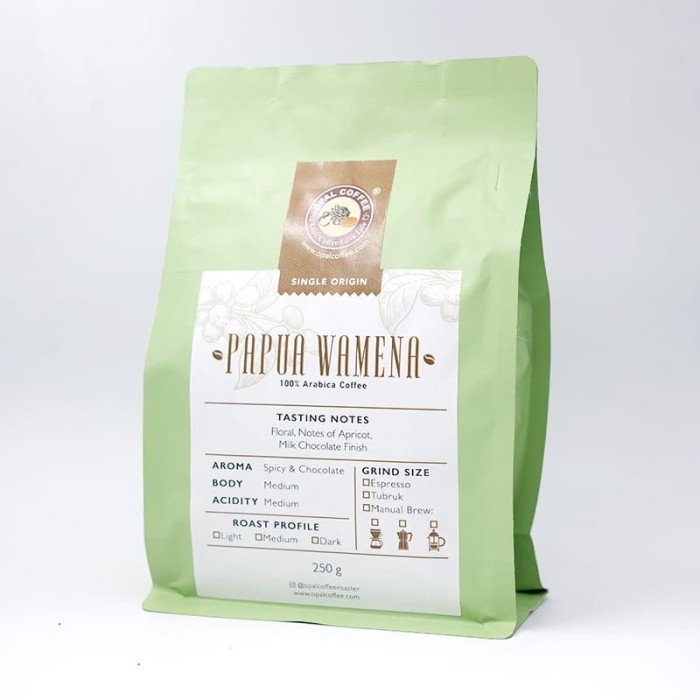 Jual Kopi-Biji- Opal Coffee - Papua Wamena Arabica Roasted Beans 250G ...