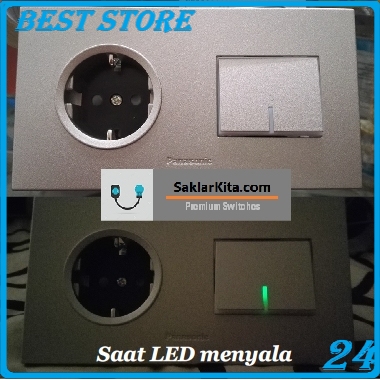Jual Saklar dan Stop Kontak Iluminasi 1 Gang Panasonic Style Silver ...