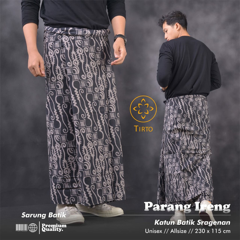 Jual TIRTO Sarung Batik Parang Ireng Premium Bahan Katun Sunforized ...