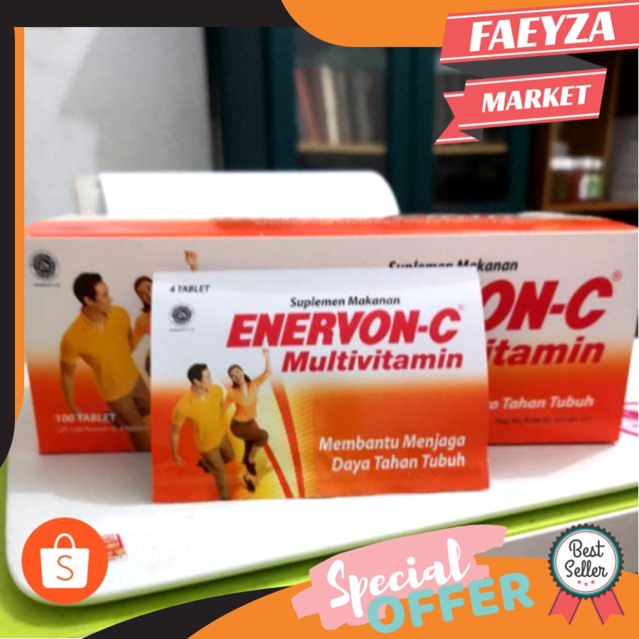 Jual ENERVON C 1 STRIP = 4 TABLET / VITAMIN C 500 MG ENERVON-C | Shopee ...