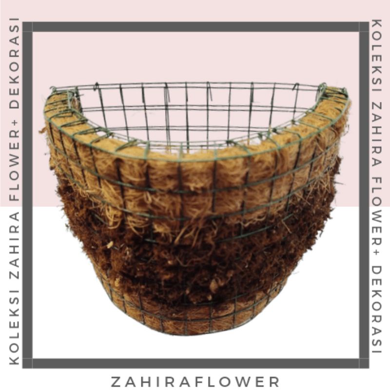 Jual pot anggrek pot bunga pot serabut kepala setengah lingkaran ...
