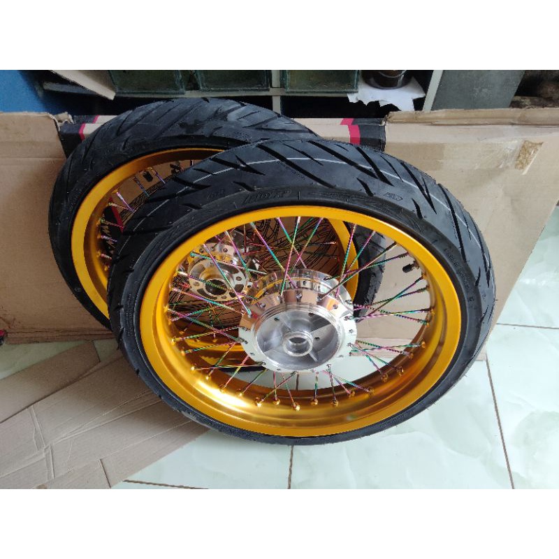Jual velg paketan Vixion old/new tapak lebar 300/250x17 | Shopee Indonesia