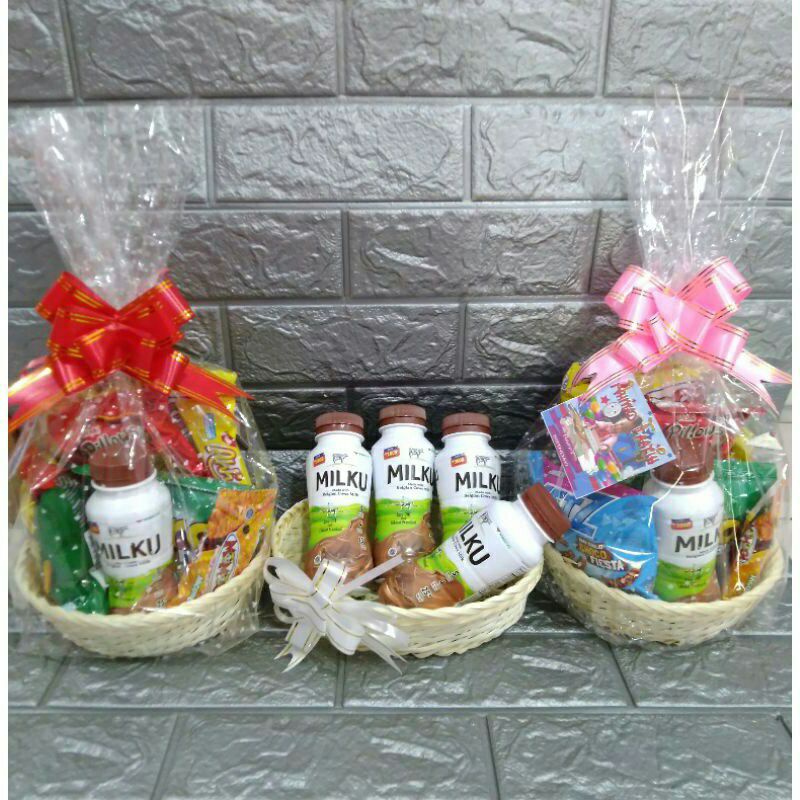 Jual PAKET SNACK ULANG TAHUN ANAK KERANJANG BAMBU / PARCEL MINI ULTAH ...
