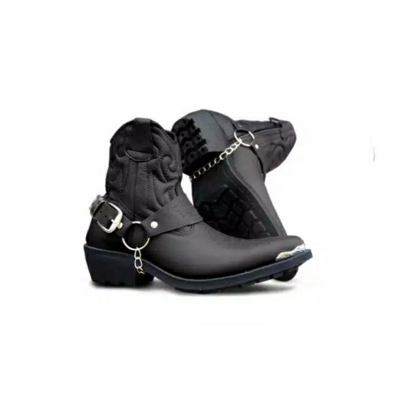 Jual Sepatu Pria Kulit Asli Jenggel Cowboy Bikers Sepatu Touring Pria ...