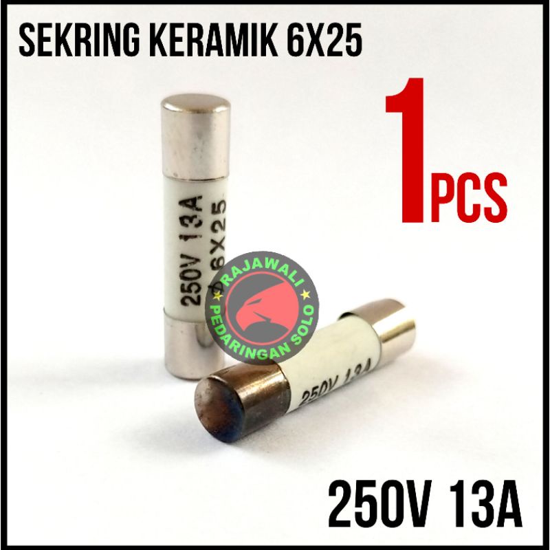 Jual SEKRING KERAMIK AC 250V 13A 6x25 CERAMIC FUSE | Shopee Indonesia