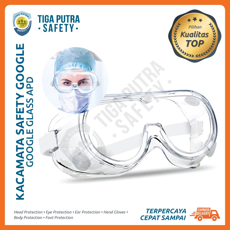 Jual Kacamata Safety Google Chemical Las / Goggle Glass Pelindung APD ...