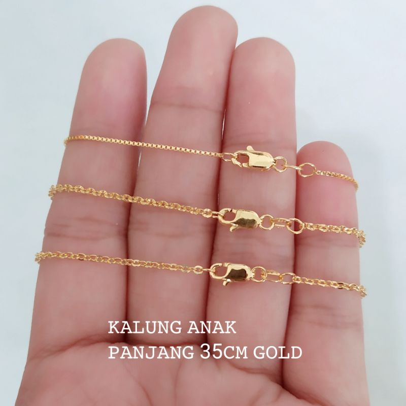 Jual KALUNG ANAK GOLD PERAK ASLI 925 LAPIS MAS PUTIH | Shopee Indonesia