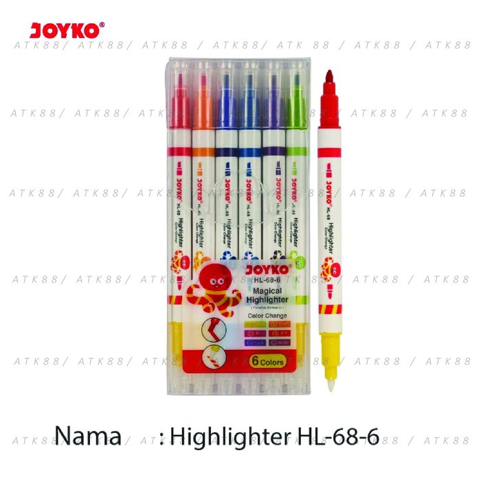 Jual Highlighter HL-68-6 Joyko | Shopee Indonesia