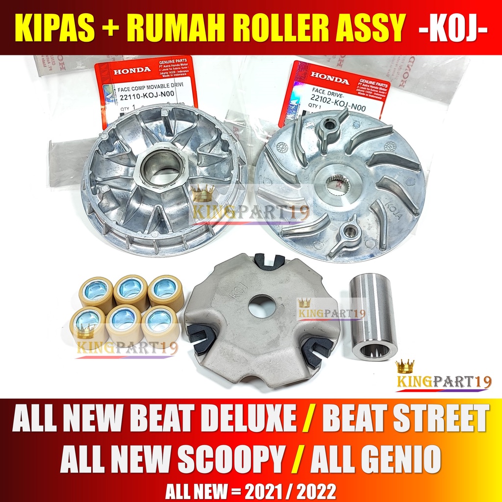 Jual PAKET KIPAS RUMAH ROLLER ASSY GENIO BEAT NEW BEAT STREET NEW SCOOPY ESP 2021 2022 GENIO ...