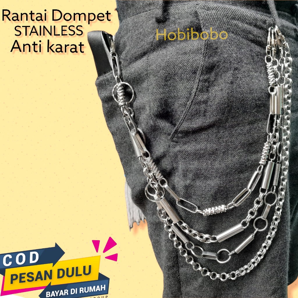 Jual Rantai Dompet Pria Punk Keren Tali Pengaman Stainless Anti Karat ...