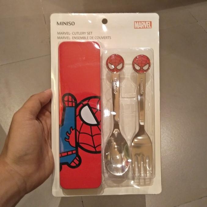 Jual Sendok makan cutlery set miniso marvel | Shopee Indonesia