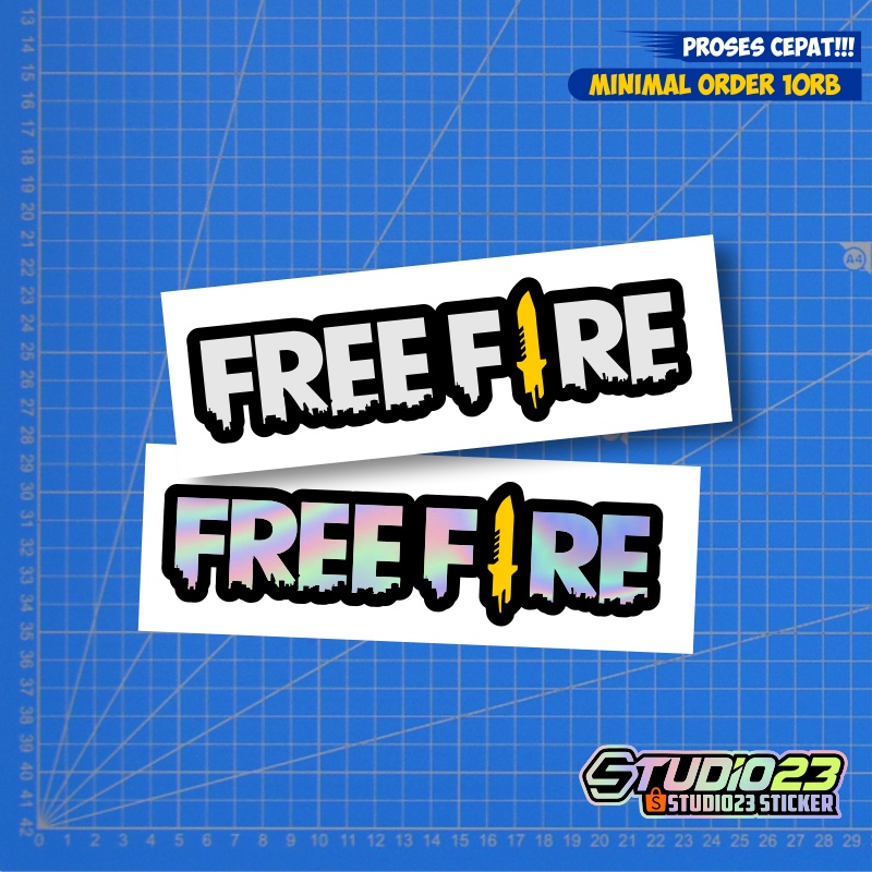 Jual Stiker Free Fire Hologram pelangi, Stiker FF, Cutting Sticker ...