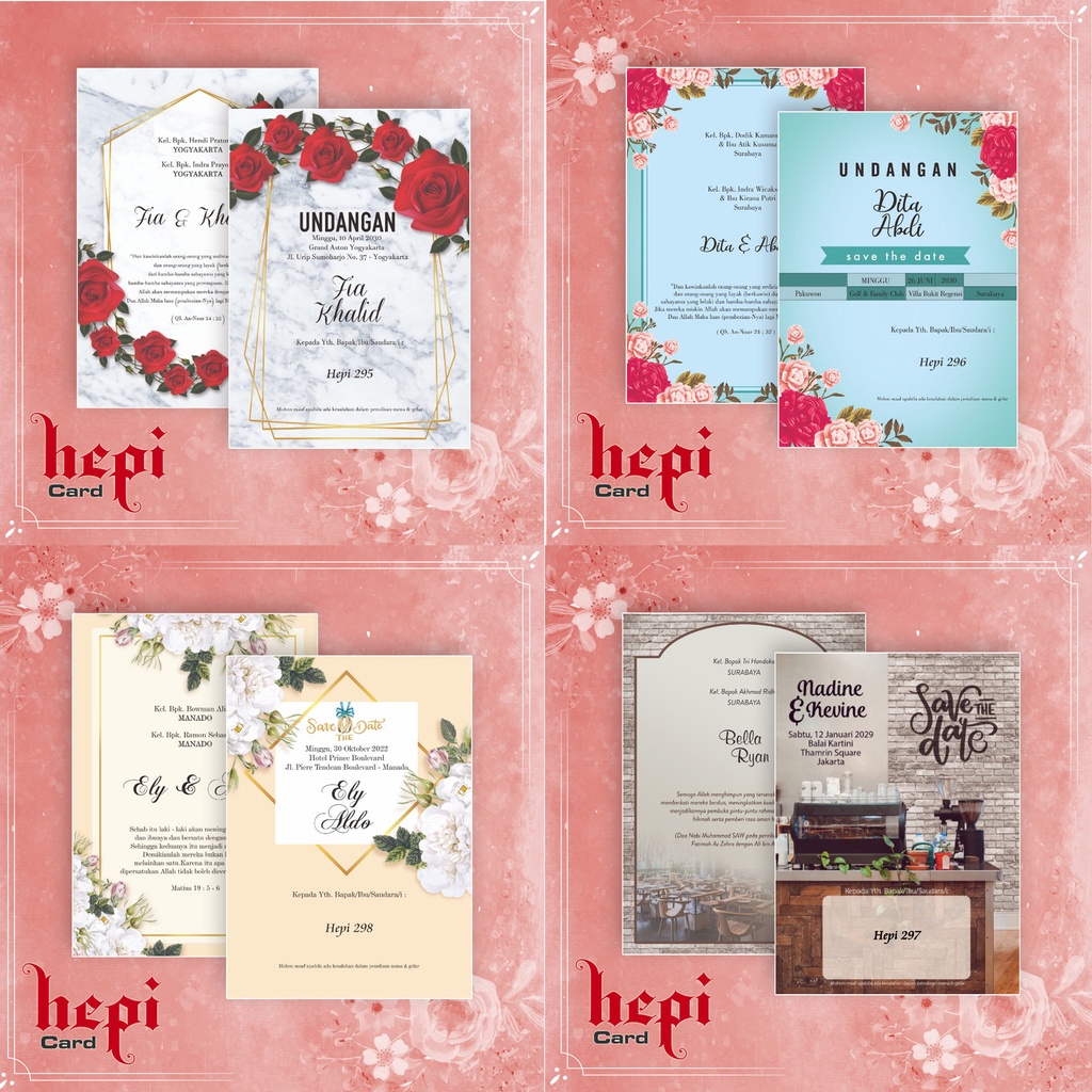 Jual Undangan pernikahan blangko hepi terbaru / cetak undangan ...