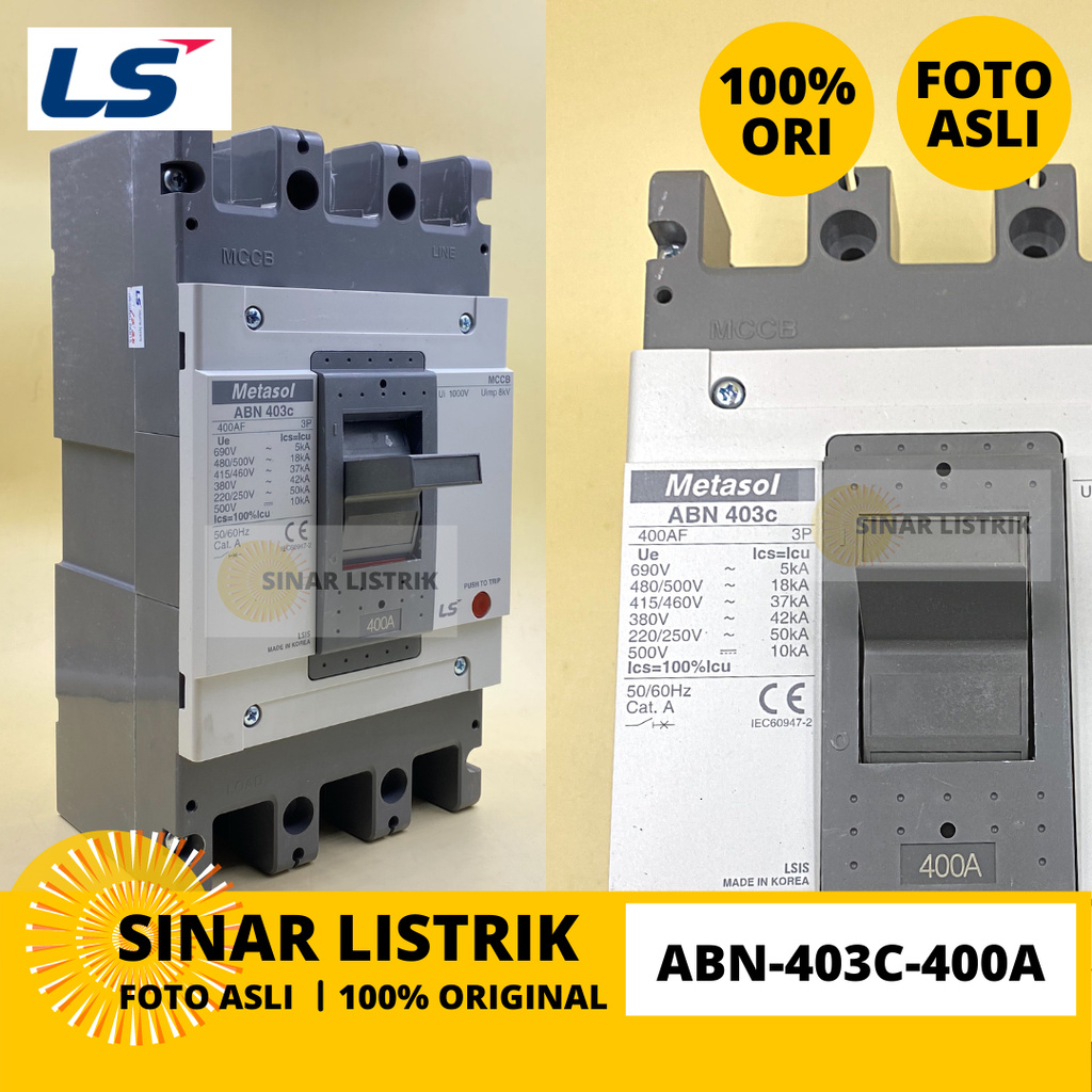 Jual LS MCCB NFB ABN-403C-400A ABN 403C 400A | Shopee Indonesia