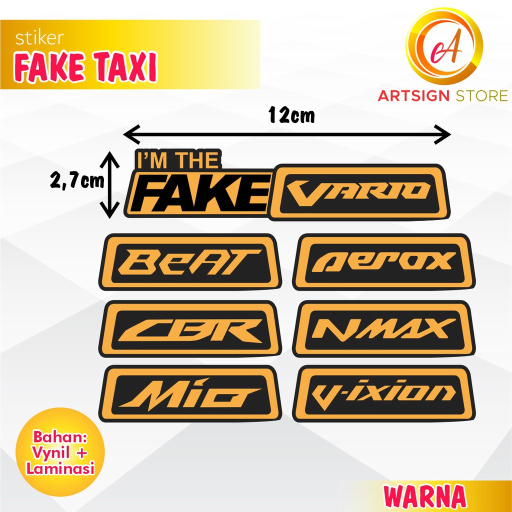 Jual Stiker Fake Vario / Fake Beat / Fake Aerox / Fake Nmax / Fake CBR ...