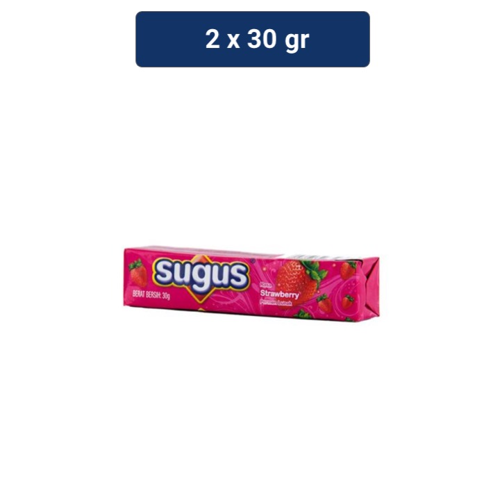 Jual Sugus Permen Rasa Strawberry 2 x 30 gr | Shopee Indonesia